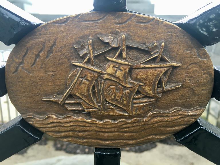 A Mayflower Medallion Adorns Plymouth Rock's Enclosure - Plymouth Rock ...